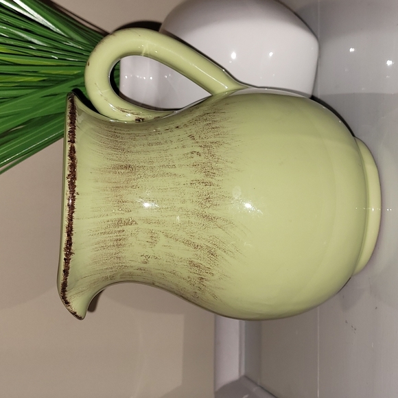 Other | Italian Pitcher Green Glazed Pottery | Poshmark